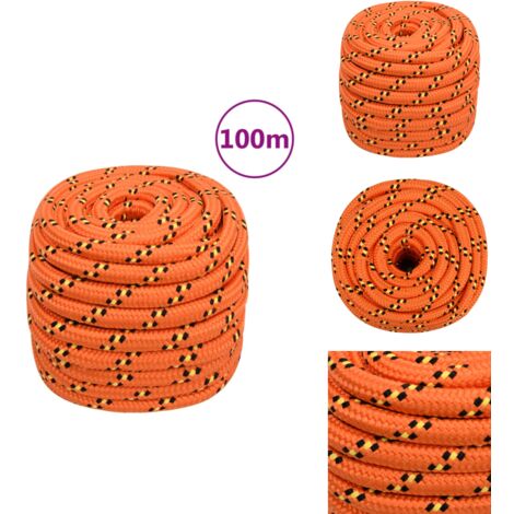 Corde de bateau Orange 20 mm 100 m Polypropylène - Corde De Bateau ...