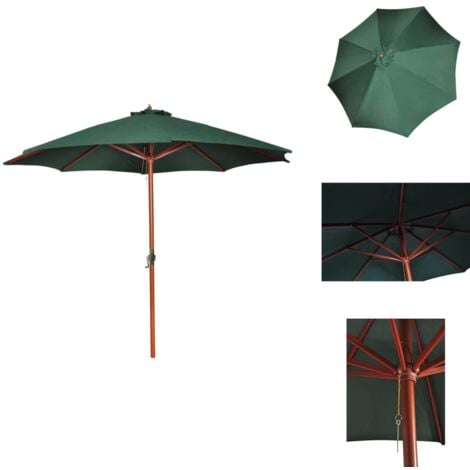 Parasol Vert 258 cm - Parasol De Jardin - Parasol Vert - Parasol ...