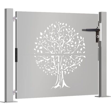 Portail de jardin 105x80 cm acier corten conception de l'arbre ...