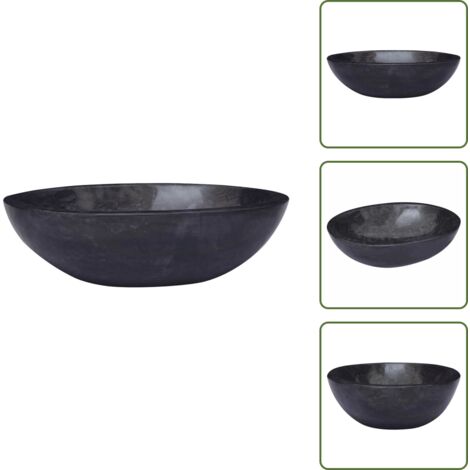 Lavabo design en marbre noir finition haut de gamme dimensions 53x40 cm ...
