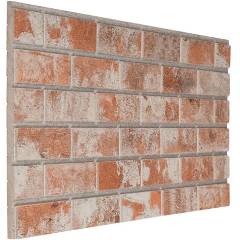 Panneaux muraux 3D avec design de brique rouge 10 pcs EPS - Panneau ...
