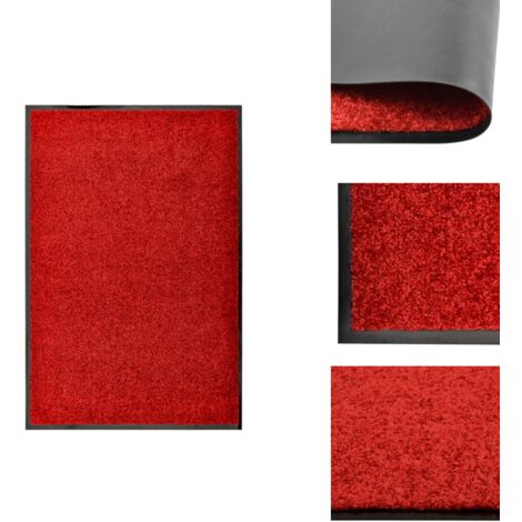 Paillasson lavable Rouge 60x90 cm - Tapis D'entrée - Paillasson ...
