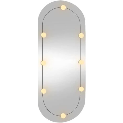 Miroir LED salle de bain 40x90 cm grand format ovale pour maquillage ...