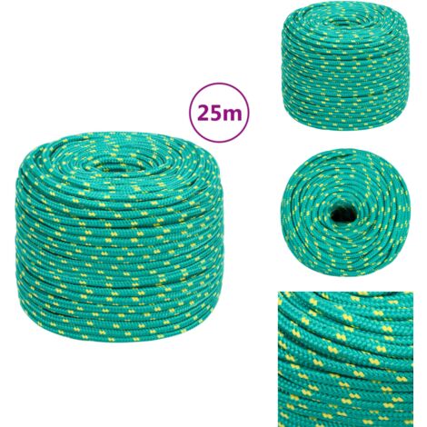 Corde de bateau Vert 8 mm 25 m Polypropylène - Corde De Bateau - Corde ...