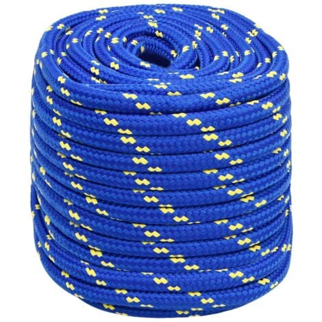 Corde de bateau Bleu 16 mm 100 m Polypropylène - Corde De Bateau ...