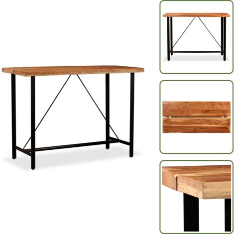 Table de bar Bois massif d'Acacia 150x70x107 cm - Table De Bar - Table ...