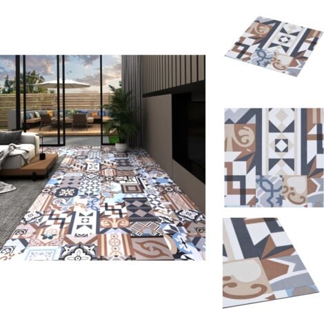 Dalle de plancher autoadhésif PVC 5,11 m² motif mono - Carrelage Pvc ...