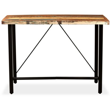Table de bar Bois massif de récupération 150 x 70 x 107 cm - Table De ...