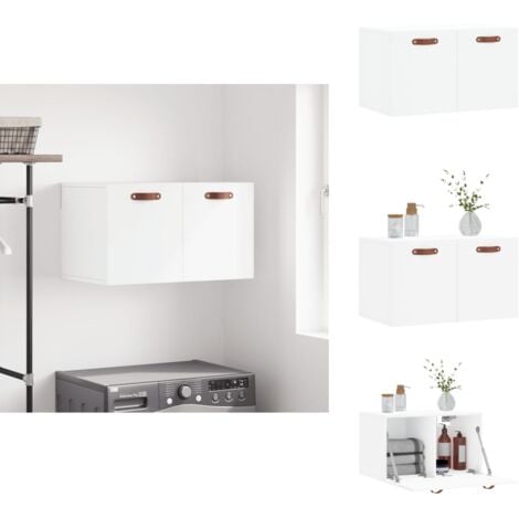 Armoire murale Blanc 60x36,5x35 cm Bois d'ingénierie - Armoire Murale ...