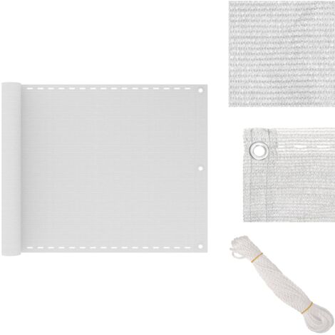 Écran de balcon Blanc 75x500 cm PEHD - Écran De Balcon - Parasol ...