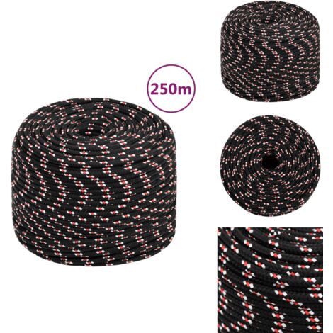 Corde de bateau Noir 6 mm 250 m Polypropylène - Corde De Bateau - Corde ...