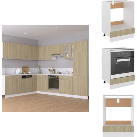 Armoire à four Chêne sonoma 60x46x81,5 cm Bois d’ingénierie - Armoire À ...