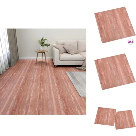 Dalles de plancher autoadhésives 55 pcs PVC 5,11 m² rouge - Carrelage ...
