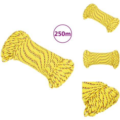 Corde de bateau Jaune 4 mm 250 m Polypropylène - Corde De Bateau ...