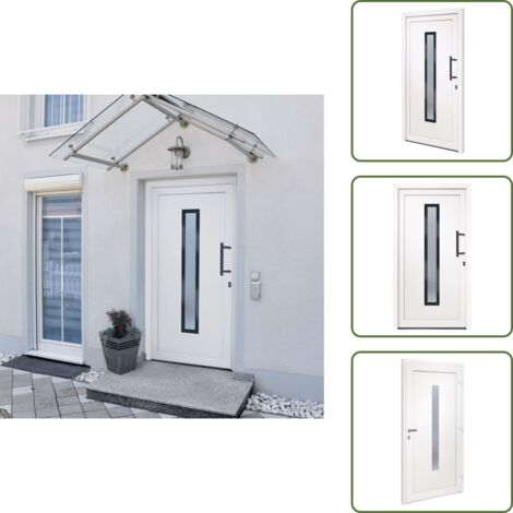 Porte d'entrée Blanc 108x200 cm PVC - Porte D'entrée - Porte Blanche ...