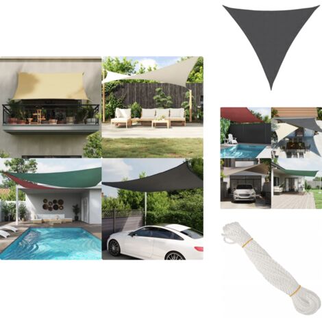 Voile de parasol tissu oxford triangulaire 4,5x4,5x4,5 m - Parasol ...