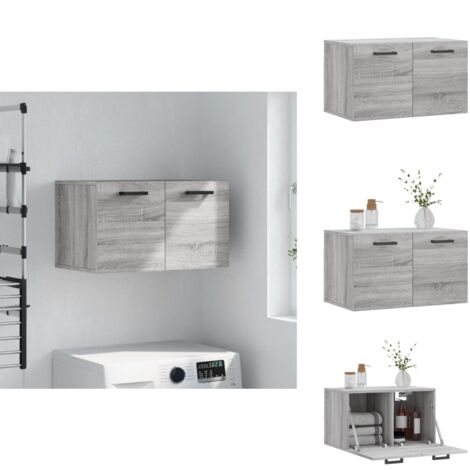 Armoire murale Sonoma gris 60x36,5x35 cm Bois d'ingénierie - Armoire ...