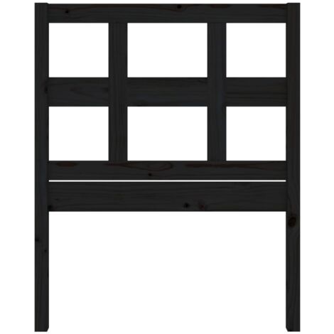 Tête de lit rustique en pin massif noir design naturel 95.5x100 cm ...