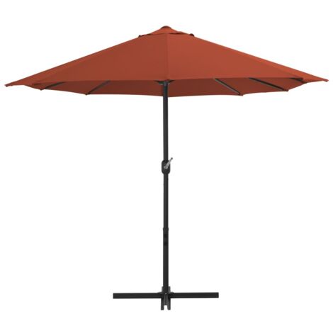 Parasol d'extérieur avec poteau en aluminium terre cuite - Parasol ...