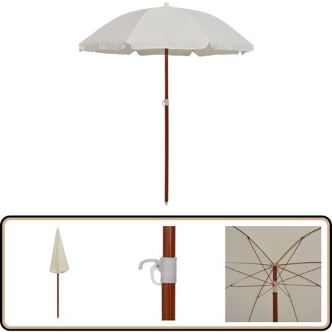 Parasol de jardin avec mât en acier 180 cm Sable - Parasol De Jardin ...