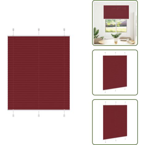 vidaXL Store plissé rouge bordeaux 105x100 cm largeur du tissu 104,4cm