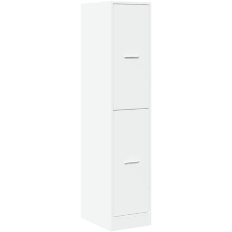 Meuble colonne de rangement style apothicaire blanc pour salle de bain ...