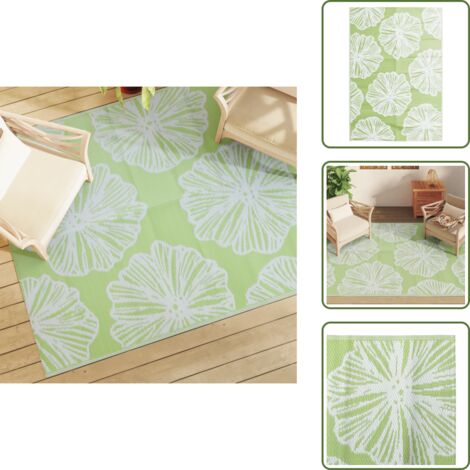 The Living Store Tapis d'extérieur ARAKIL vert 160 x 230 cm PP - Tapis ...
