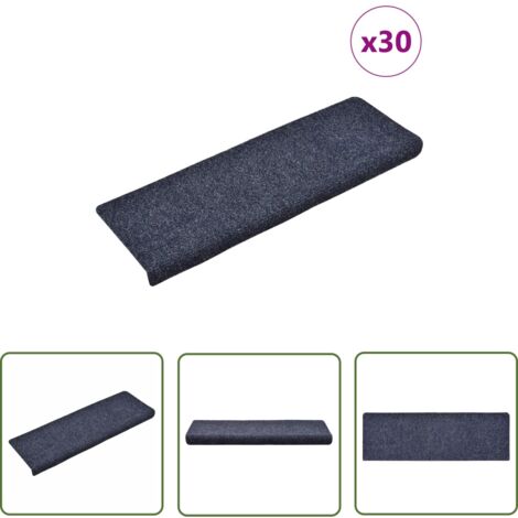 Tapis d'escalier autocollant vidaXL anti-glisse bleu 30 pièces 65x21 cm ...