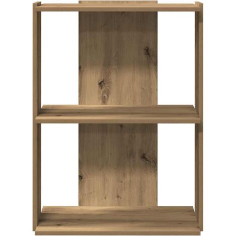 Meuble de rangement chêne artisanal étagère de salon design compact ...