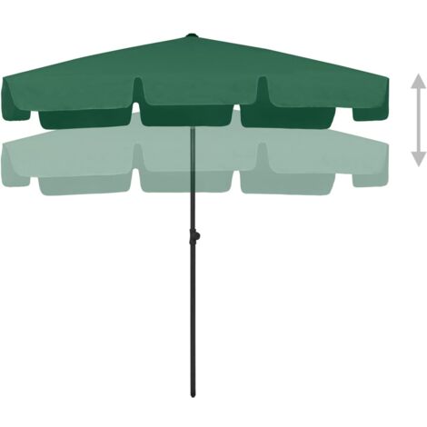 Parasol de plage vert 200x125 cm - Parasol De Plage - Parasol Vert ...