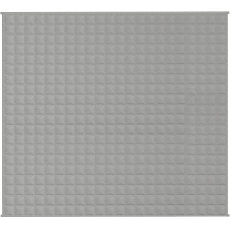 Couverture contre insomnie lestée 9 kg relaxation literie adulte grise ...