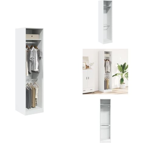 Garde-robe Blanc 50x50x200 cm Bois d'ingénierie - Garde-robe - Garde ...