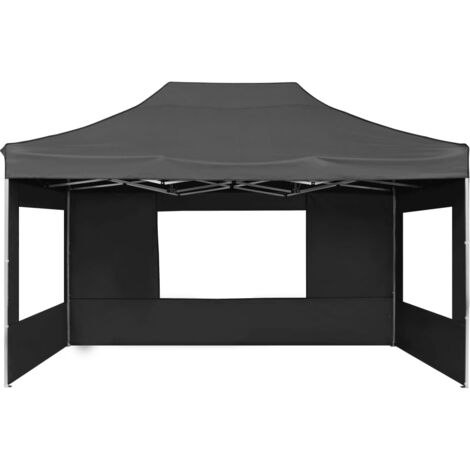 Tente de réception pliable à parois Aluminium 4,5x3m Anthracite - Tents ...