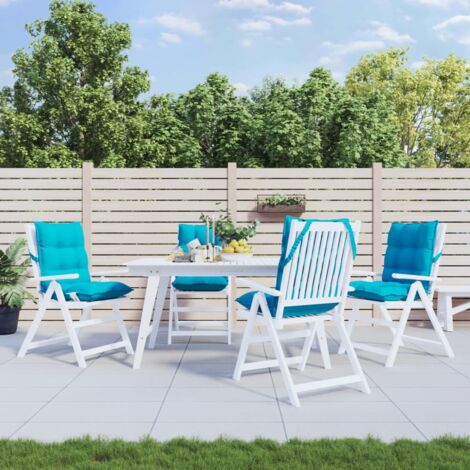 Coussins de chaise à dossier bas lot de 4 turquoise - Coussins De ...