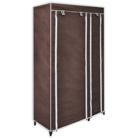 Garde-robe Tissu Marron - Armoire Pliante - Armoire Tissu - Dressing ...