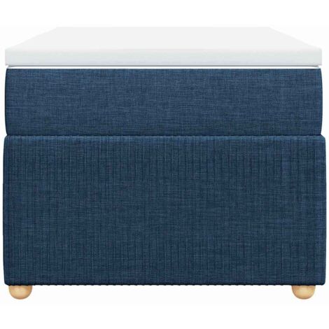 Pack lit complet 90x200 cm sommier lattes et matelas bleu contre mal ...