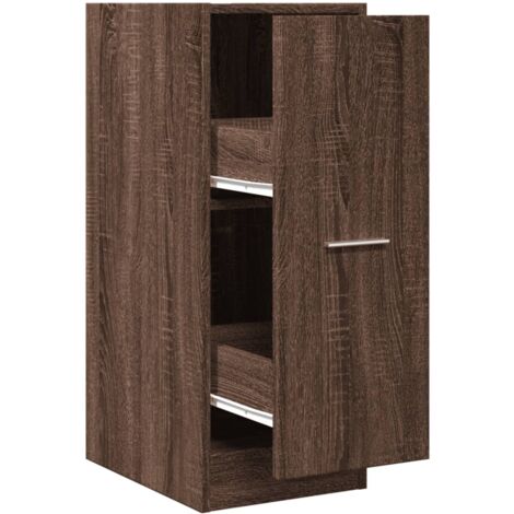Armoire apothicaire chêne marron 30x41x77,5cm bois d'ingénierie ...