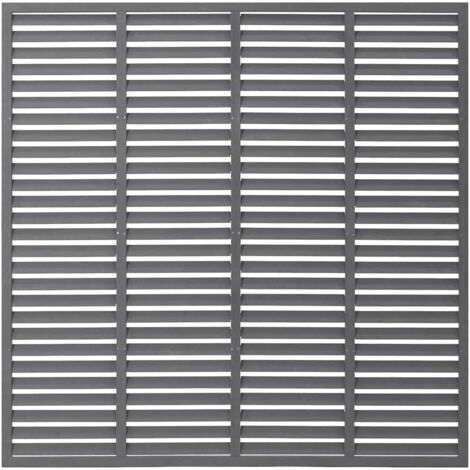 Vidaxl – Clôture à persiennes WPC 180x180 cm gris – Résistante aux ...