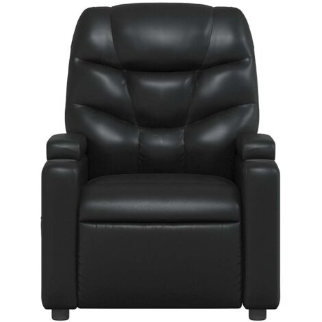 Fauteuil de massage inclinable Noir Zen Relax similicuir 105x70 cm ...
