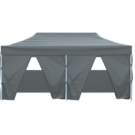 Tente de réception pliable avec 4 parois 3x6 m Acier Anthracite - Tents ...