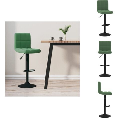 Tabouret de bar Vert foncé Velours - Tabouret De Bar - Tabourets De Bar - Chaise De Comptoir ...