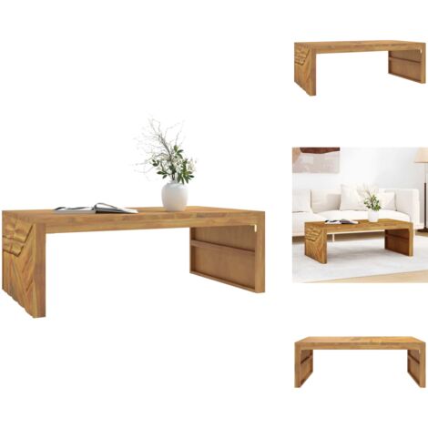 Table basse 110x60x38 cm bois de teck solide - Table Basse - Tables Basses - Table D'appoint ...