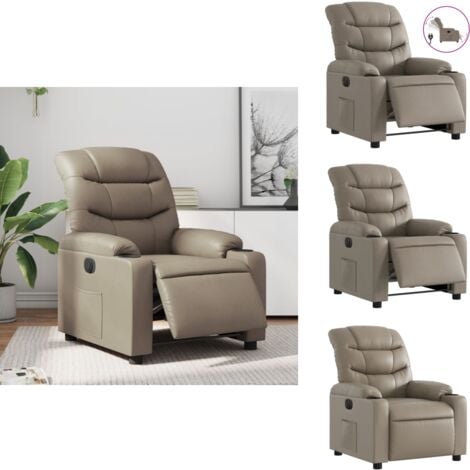 Fauteuil inclinable électrique Cappuccino Similicuir - Fauteuil Inclinable Électrique - Fauteuil ...