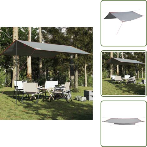 Bâche de camping gris et orange 360x294 cm imperméable - Tente De ...