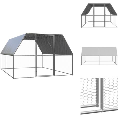 Poulailler 3x4x2 m acier galvanisé - Cage À Poules - Cages À Poules ...