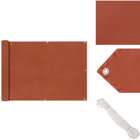 Écran de balcon en tissu Oxford 75x600 cm Ocre marron - Écran De Balcon ...