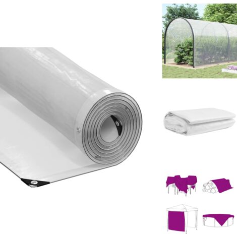 Bâche transparente avec œillets 12x12 m polyéthylène - Bâche ...