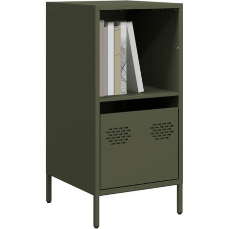 Buffet vert olive 35x39x73,5 cm acier laminé à froid - Buffet - Buffets ...