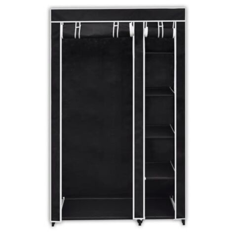 Garde-robe pliable Noir 110 x 45 x 175 cm - Armoire Pliable - Garde ...
