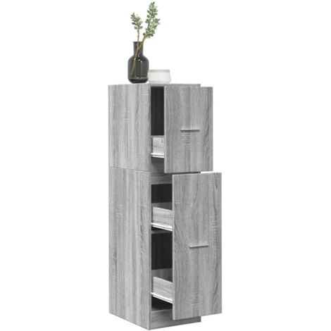 Armoire apothicaire sonoma gris 30x41x118 cm bois d'ingénierie ...